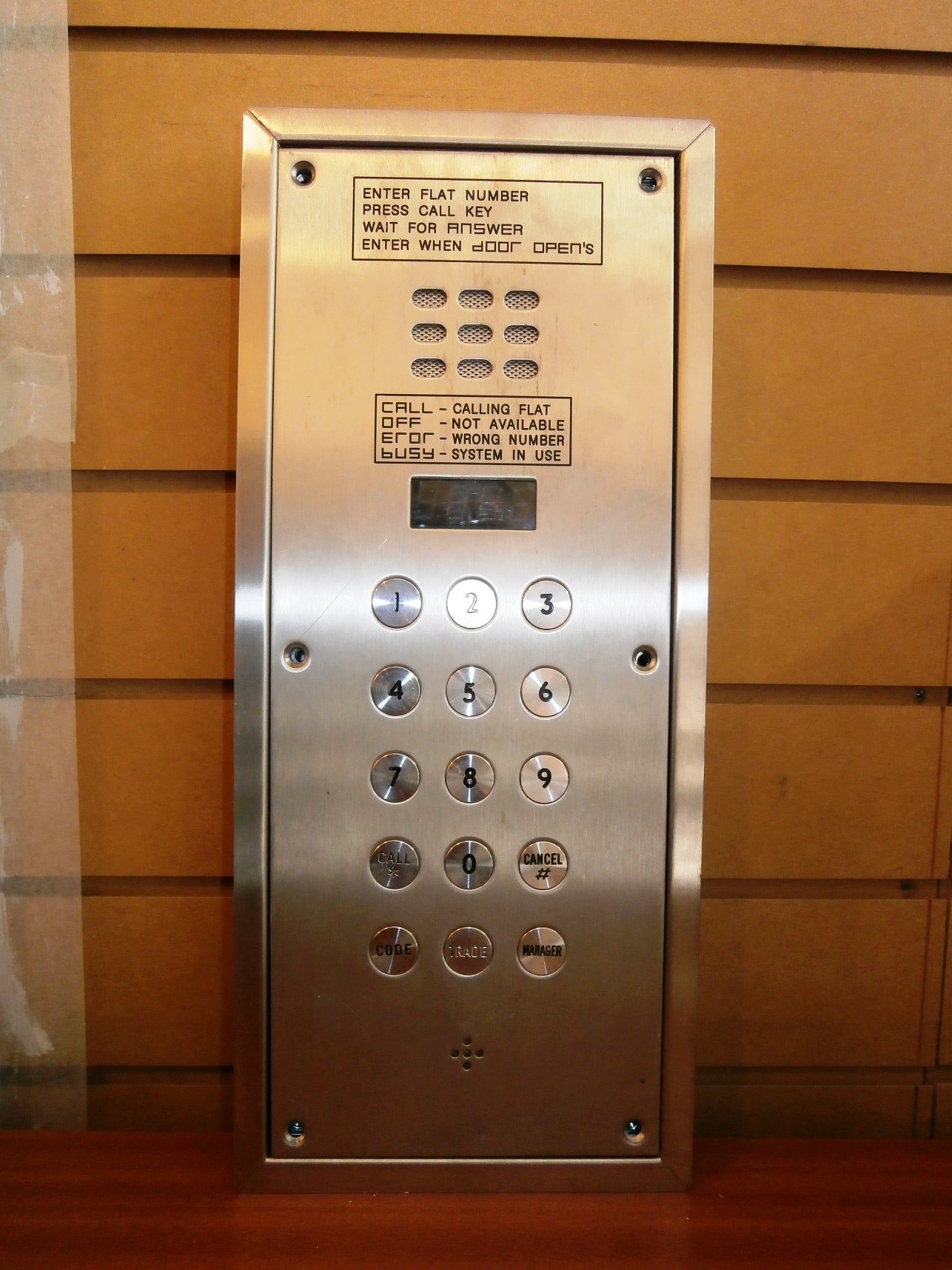 ZWP255 Door Panel Front - Warden Call Spare Parts Ltd